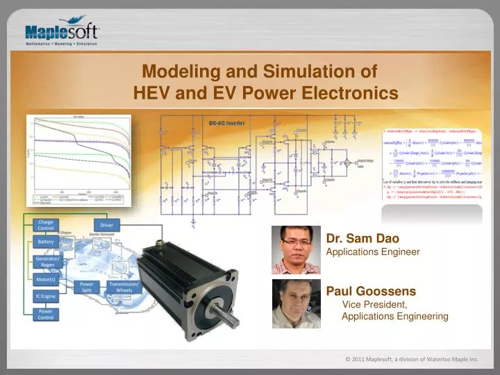 PPT - Modeling and Simulation of HEV and EV Power Electronics ...