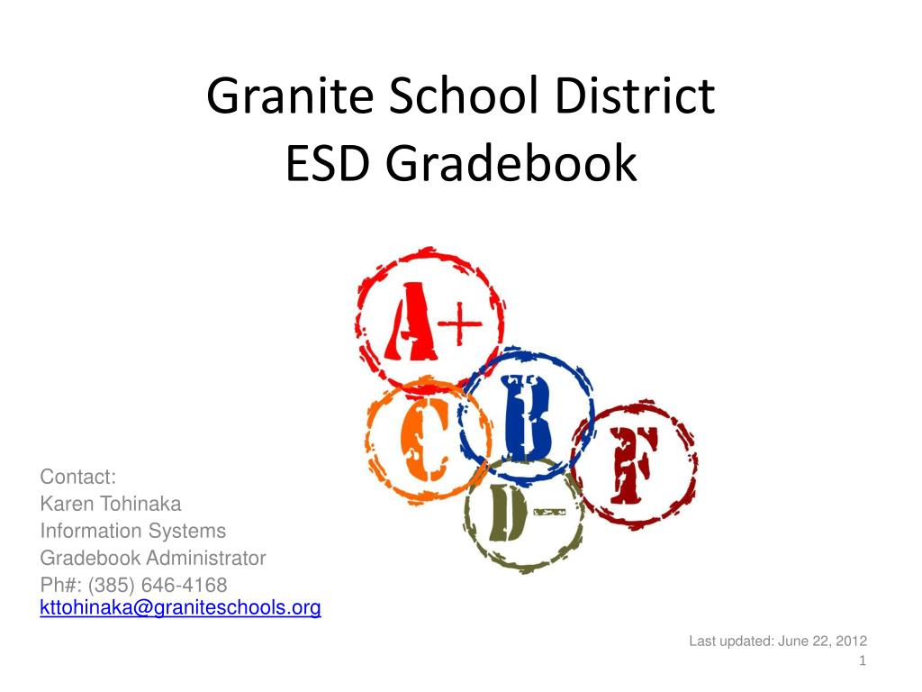 PPT - Granite School District ESD Gradebook PowerPoint Presentation ...