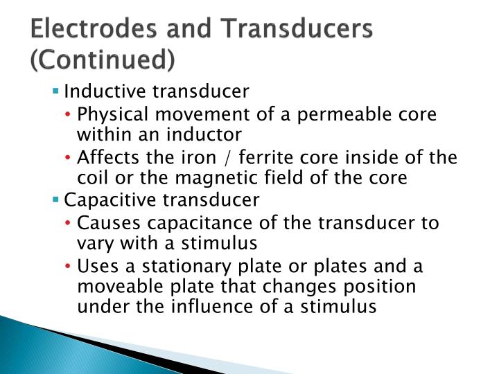 PPT - Electrodes and Transducers PowerPoint Presentation - ID:1587530