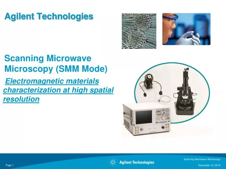 PPT - Agilent Technologies Scanning Microwave Microscopy (SMM Mode ...