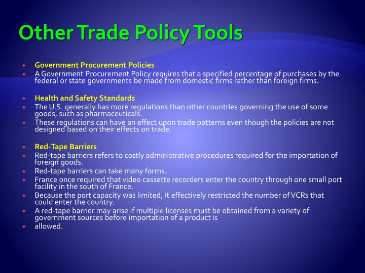 PPT - Trade Policy and Its Effect PowerPoint Presentation - ID:1587776
