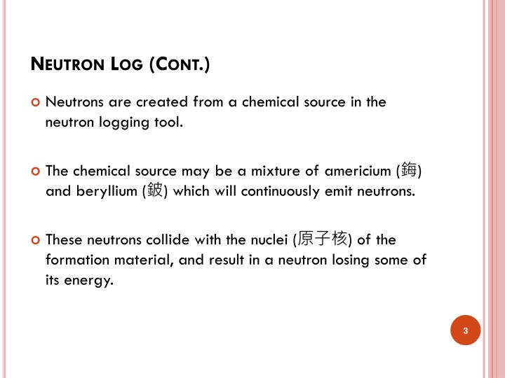 PPT - Basic well Logging Analysis – Neutron Log PowerPoint Presentation ...