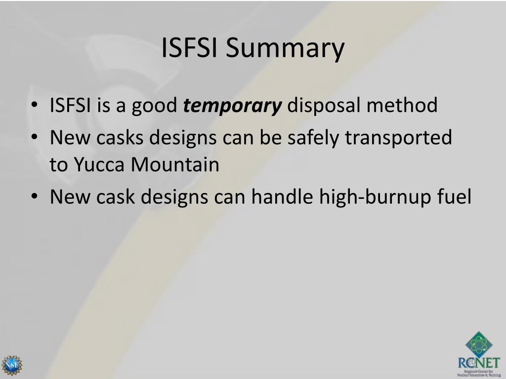 PPT - Independent Spent Fuel Storage Installation (ISFSI ) Dry Cask ...