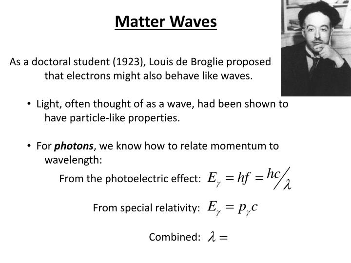PPT - Matter-Waves and Electron Diffraction PowerPoint Presentation ...