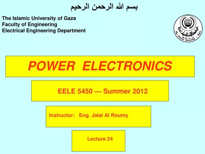 PPT - POWER ELECTRONICS PowerPoint Presentation, free download - ID:1589236