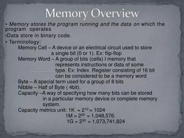 PPT - Memory Overview PowerPoint Presentation, free download - ID:1590221 PPT - Memory Overview PowerPoint Presentation, free download - ID:1590221