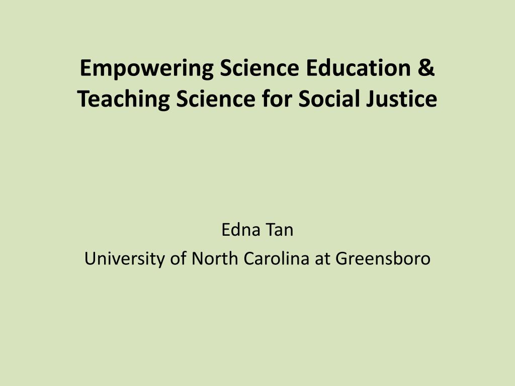 PPT - Empowering Science Education & Teaching Science for Social ...