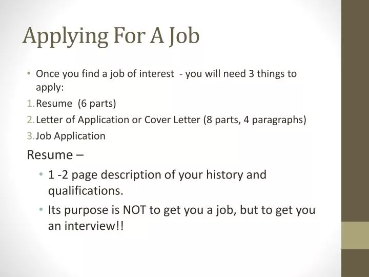 PPT - Applying For A Job PowerPoint Presentation, free download - ID ...