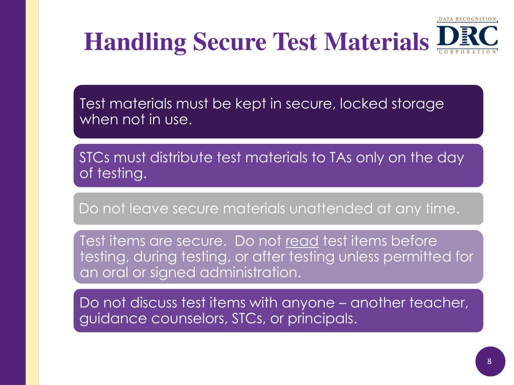 PPT - 2021 South Carolina PASS Test Security Procedures Guide ...