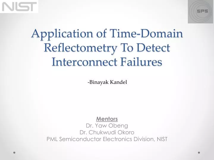 PPT - Application of Time-Domain Reflectometry To Detect Interconnect ...