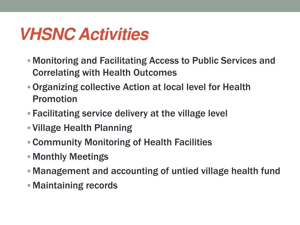 PPT - Village Health Sanitation and Nutrition Committees PowerPoint ...
