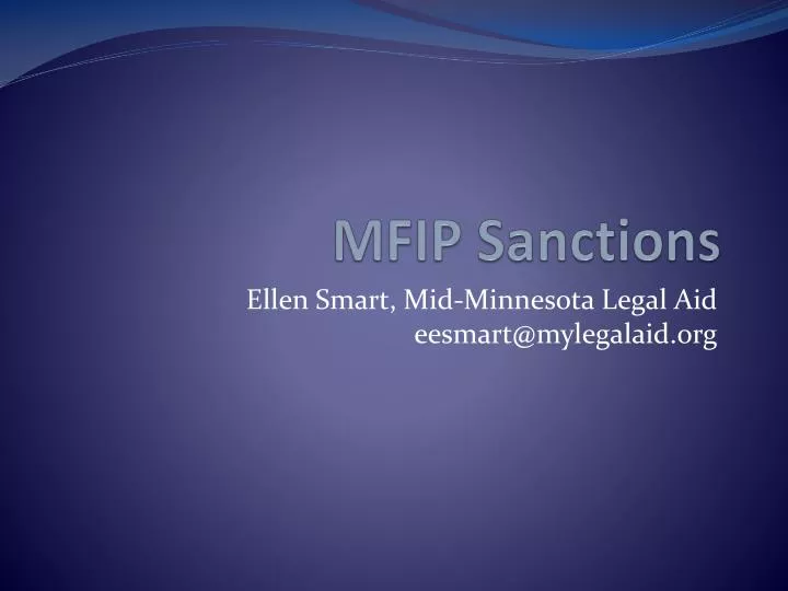 PPT - MFIP Sanctions PowerPoint Presentation, free download - ID:1591340
