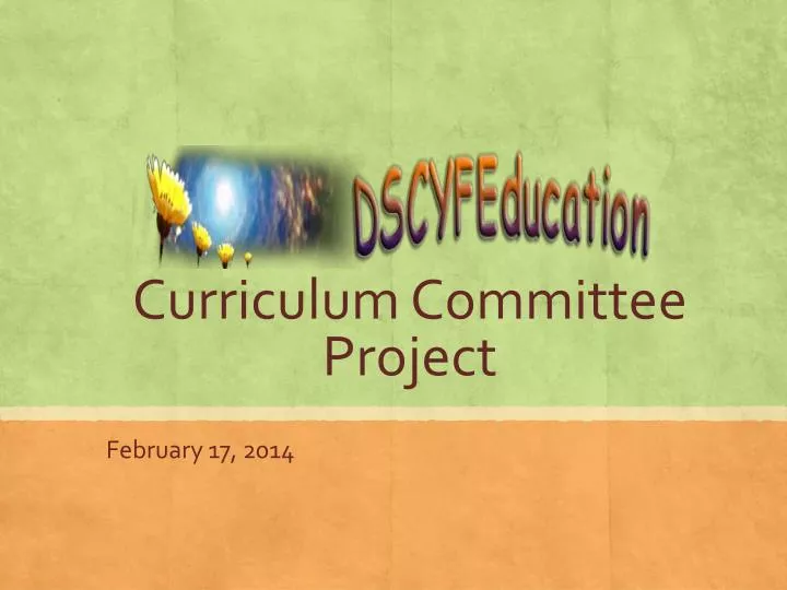 Ppt Curriculum Committee Project Powerpoint Presentation Free