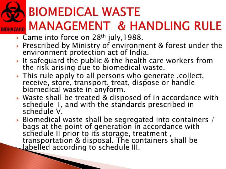 PPT - BIO-MEDICAL WASTE MANAGEMENT PowerPoint Presentation - ID:1591860