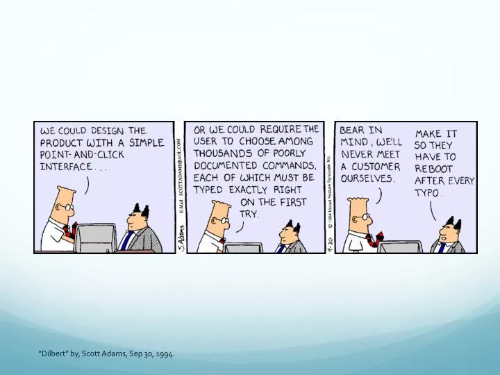 PPT - “Dilbert” by, Scott Adams, Sep 30, 1994. PowerPoint Presentation ...