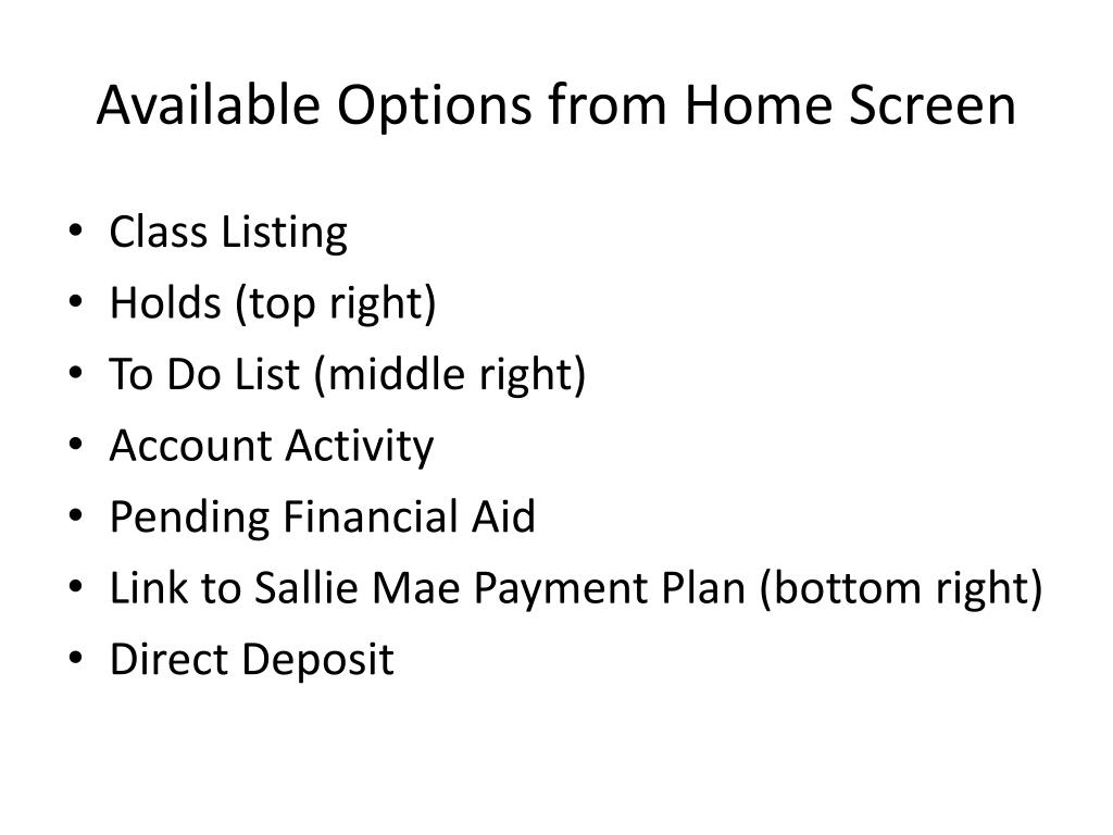 PPT - CUNYfirst Financial Services Guide Student Responsibilities ...