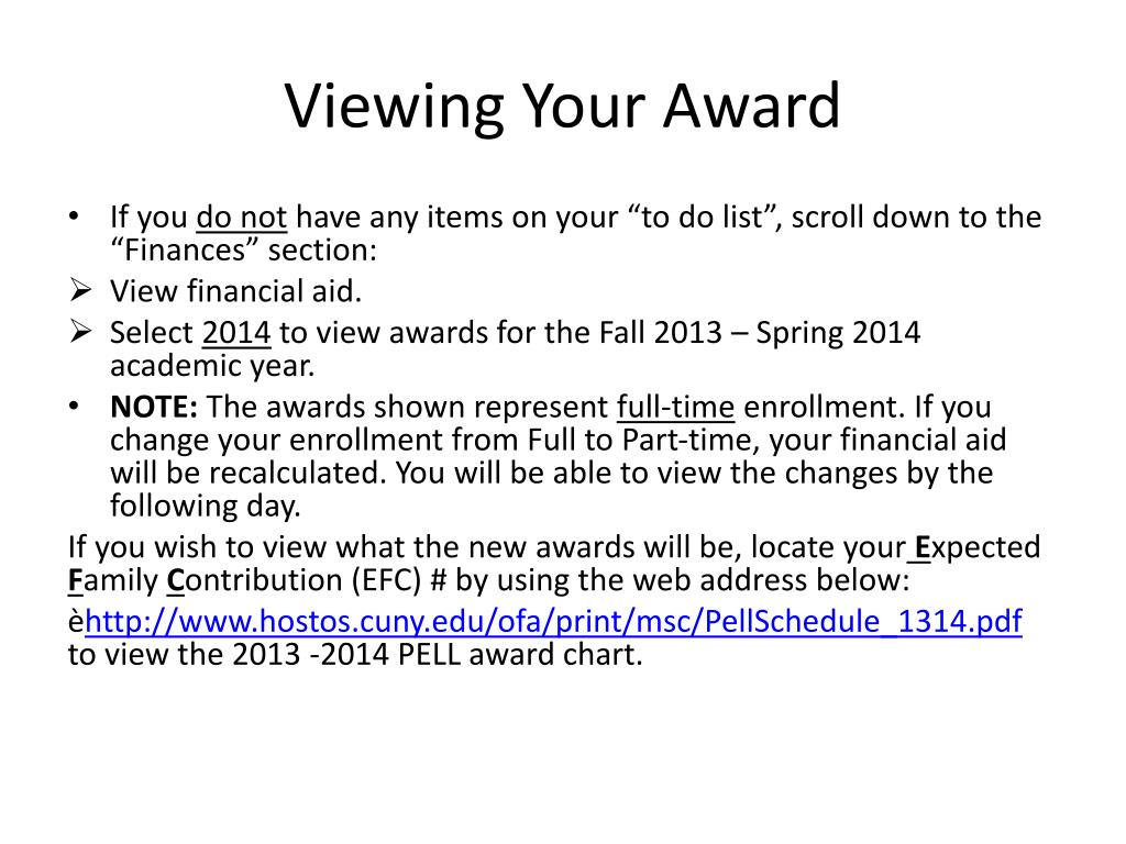 PPT - CUNYfirst Financial Services Guide Student Responsibilities ...