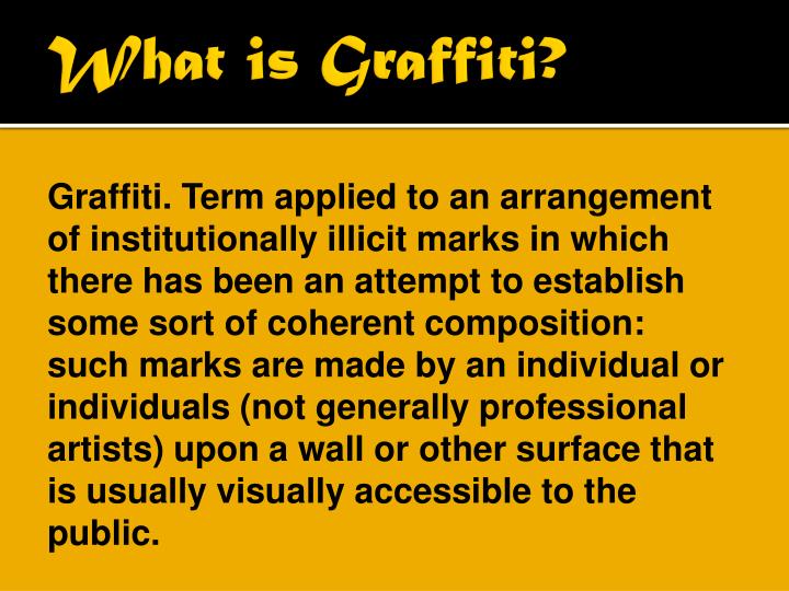 PPT - Graffiti PowerPoint Presentation - ID:1592418