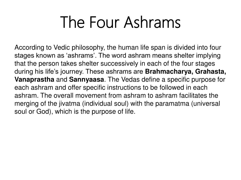 PPT - Arya Samaj Florida March 23, 2014 The Four Ashrams Brahmacharya ...