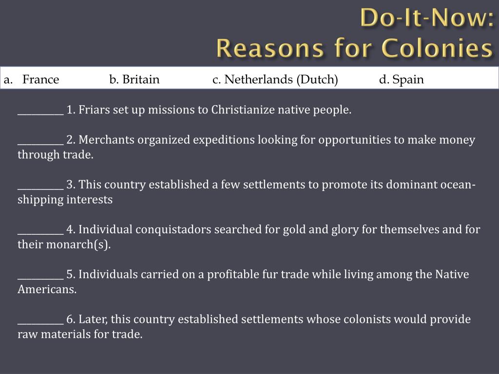 PPT - Settling North AMerica : The Colonial Roots of Government in ...