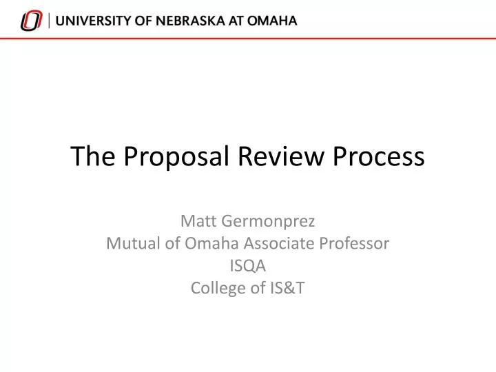 PPT - The Proposal Review Process PowerPoint Presentation, free ...