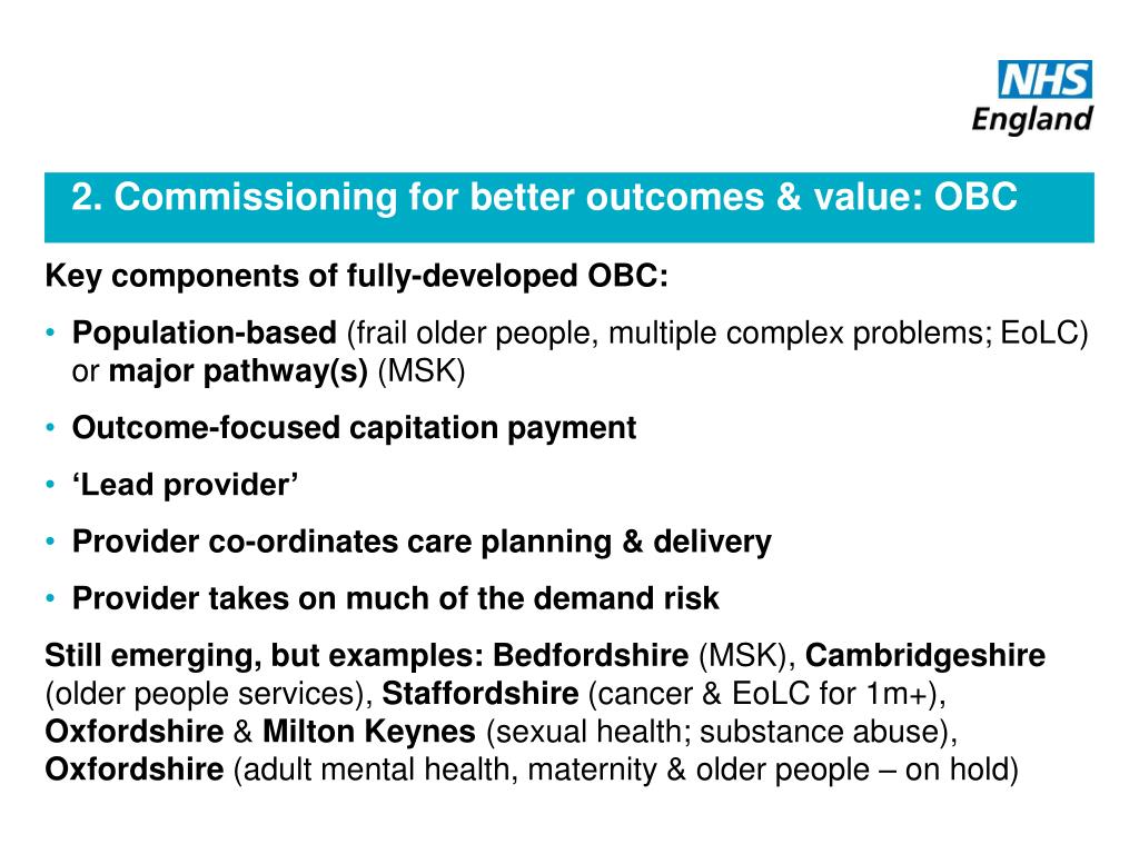 PPT - Innovative commissioning for integrated out-of-hospital care ...