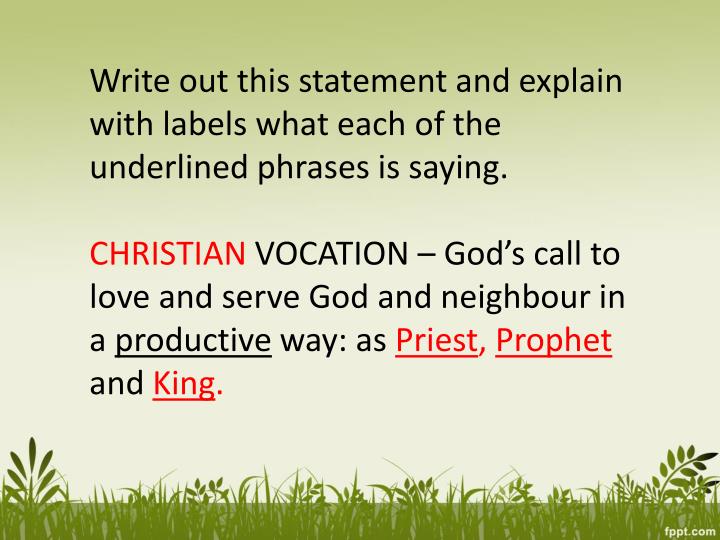 PPT - What are the 3 types of vocation? Which one do most people belong ...