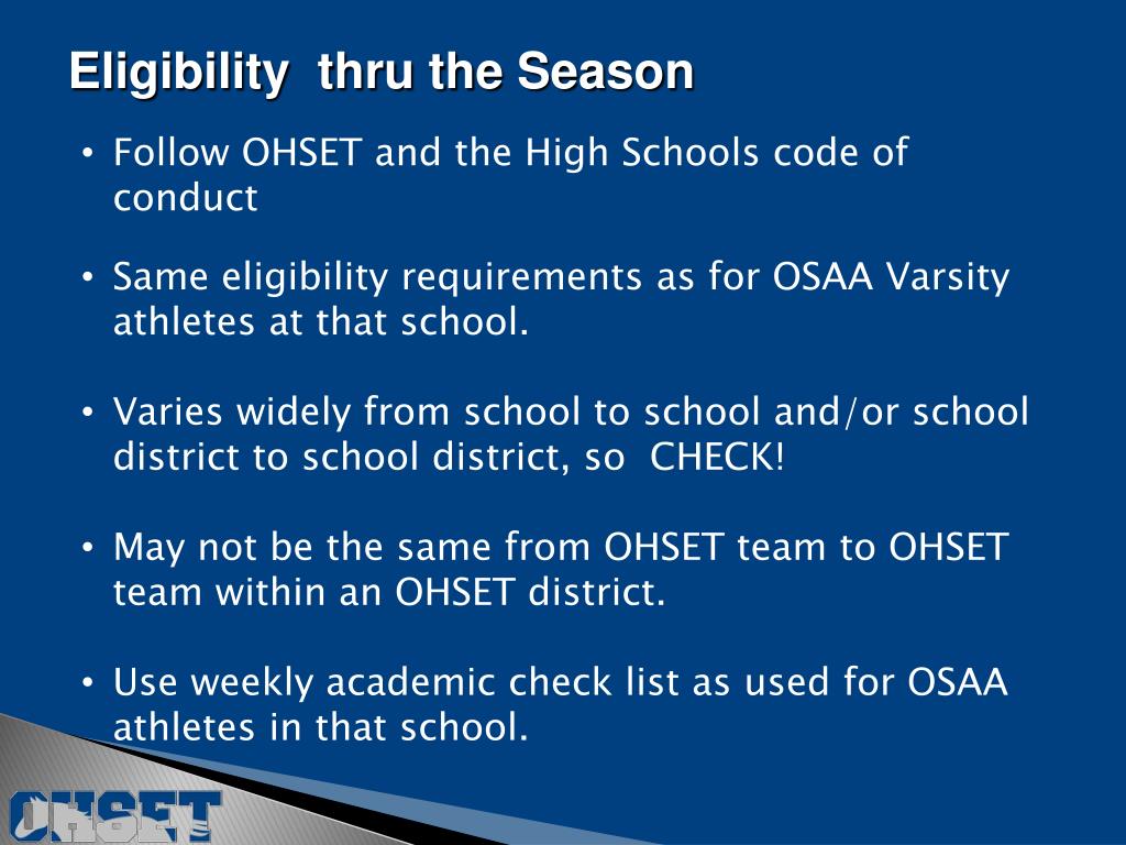 PPT - OHSET Excellence in Equestrian Athletics PowerPoint Presentation ...