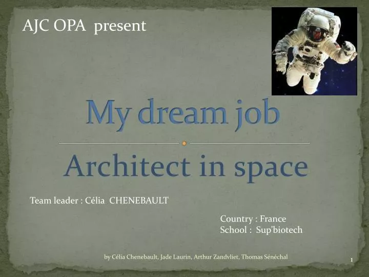 PPT - My dream job PowerPoint Presentation, free download - ID:1594014