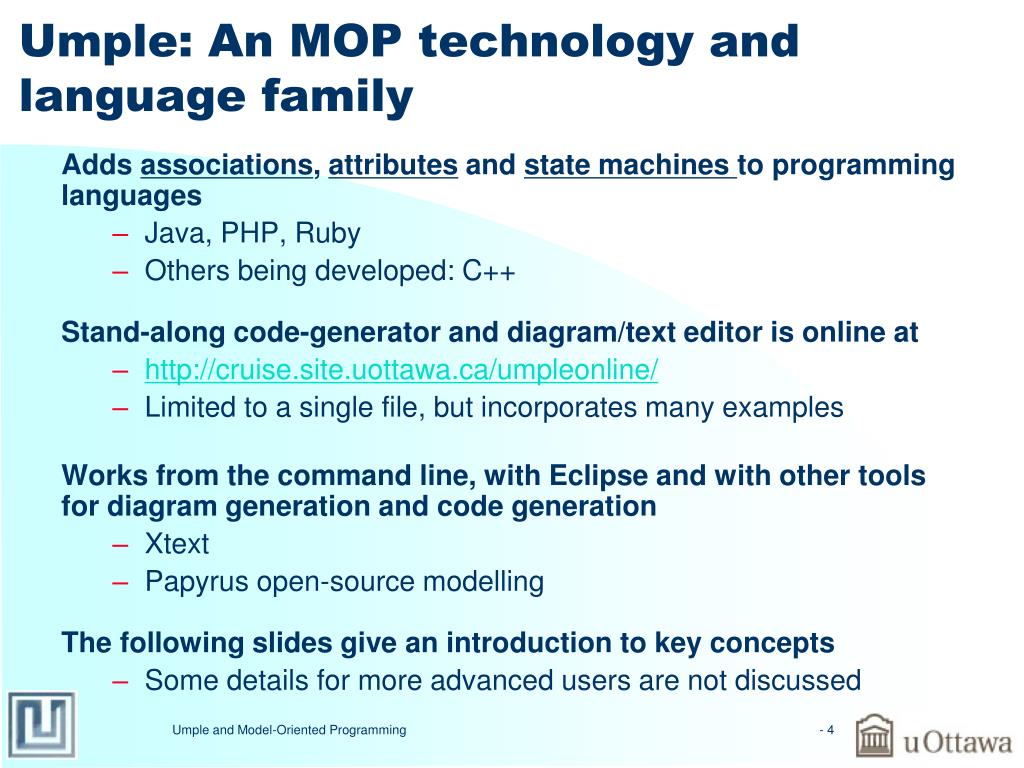 Ppt Umple And Model Oriented Programming A Short Tutorial Powerpoint Presentation Id1594099