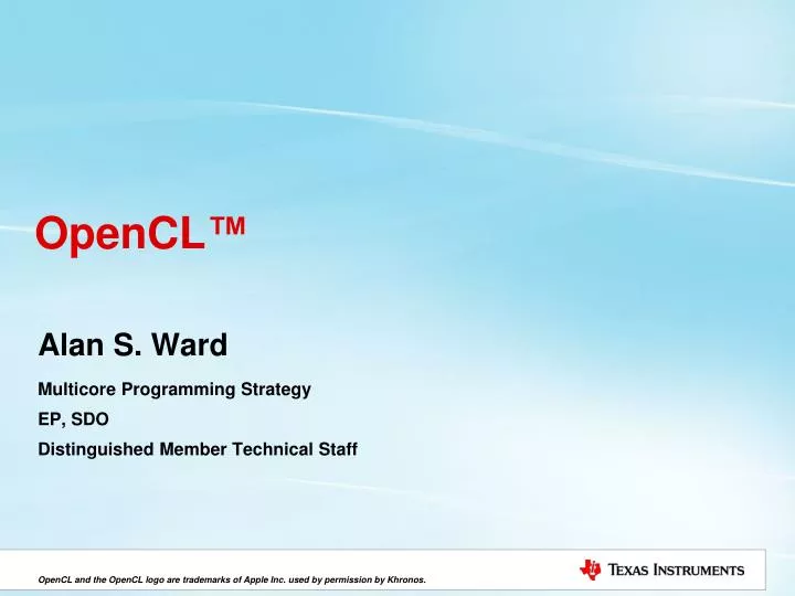 PPT - OpenCL™ PowerPoint Presentation, free download - ID:1594108