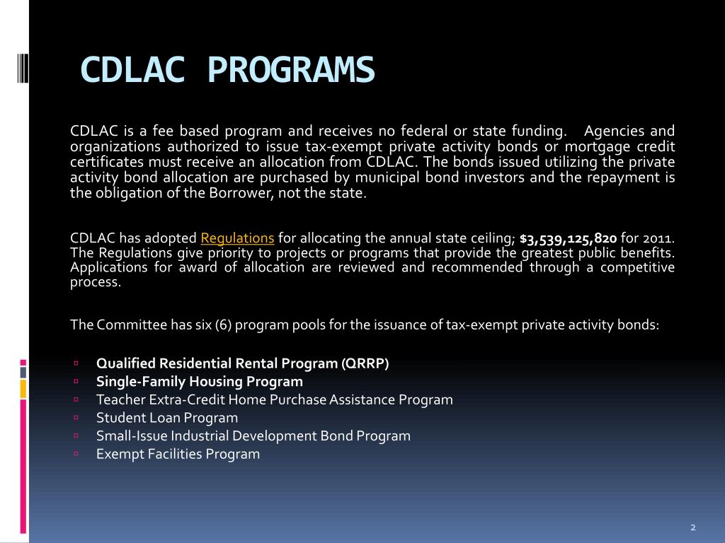 PPT - HOUSING CALIFORNIA 2011 TAX-EXEMPT BONDS AND REGULATORY UPDATE ...