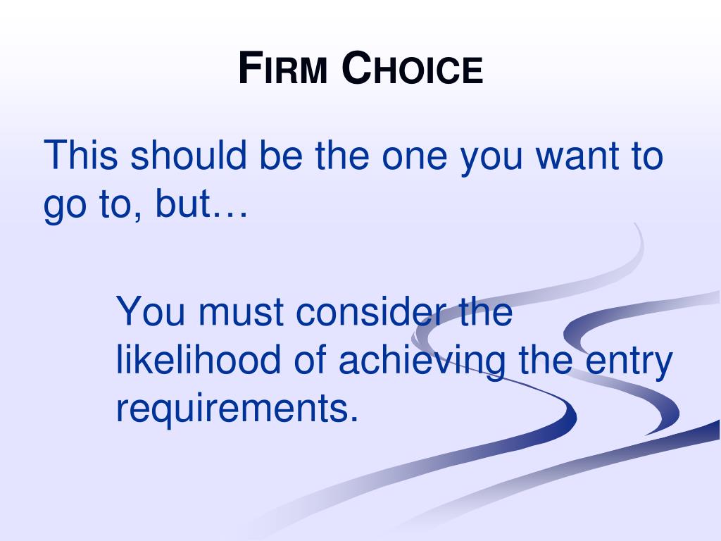 PPT - Whitley Bay High School Year 13 Firm and Insurance Choices ...
