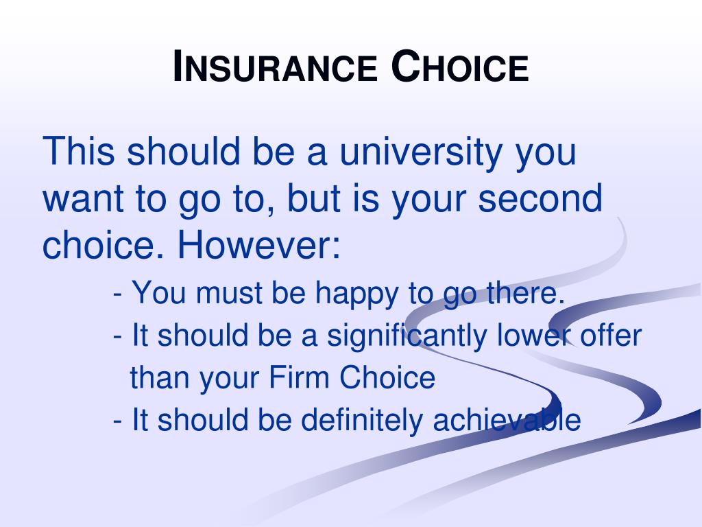 PPT - Whitley Bay High School Year 13 Firm and Insurance Choices ...