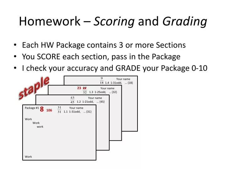 PPT - Homework – Scoring and Grading PowerPoint Presentation, free ...
