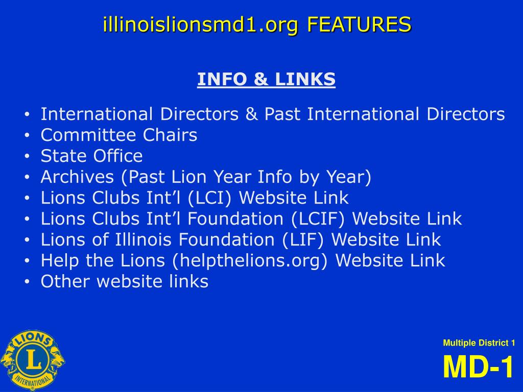 PPT - Websites & Social Media Lion Tom Drez MD-1 IT Chairperson tom ...