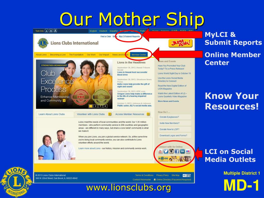 PPT - Websites & Social Media Lion Tom Drez MD-1 IT Chairperson tom ...