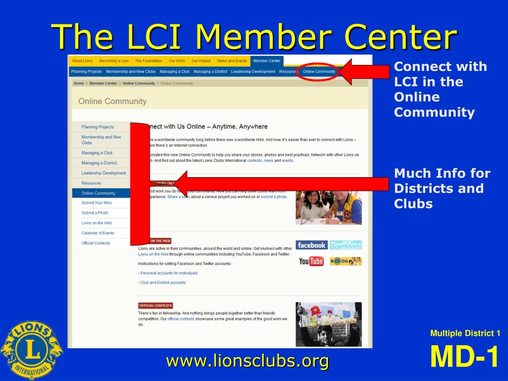 PPT - Websites & Social Media Lion Tom Drez MD-1 IT Chairperson tom ...