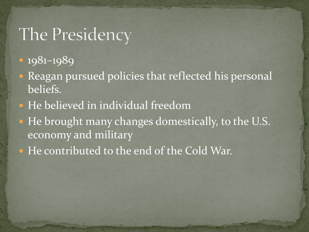 PPT - Ronald Reagan: From Hollywood Star to Influential U.S. President ...