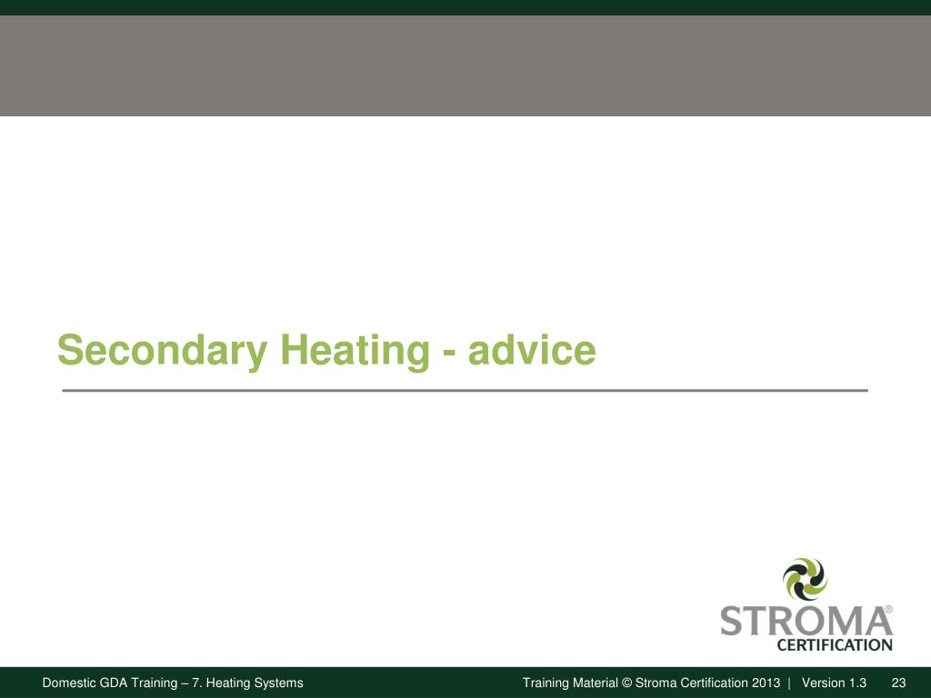 PPT - ABBE Level 3 Diploma in Domestic Green Deal Advice 7. Heating ...