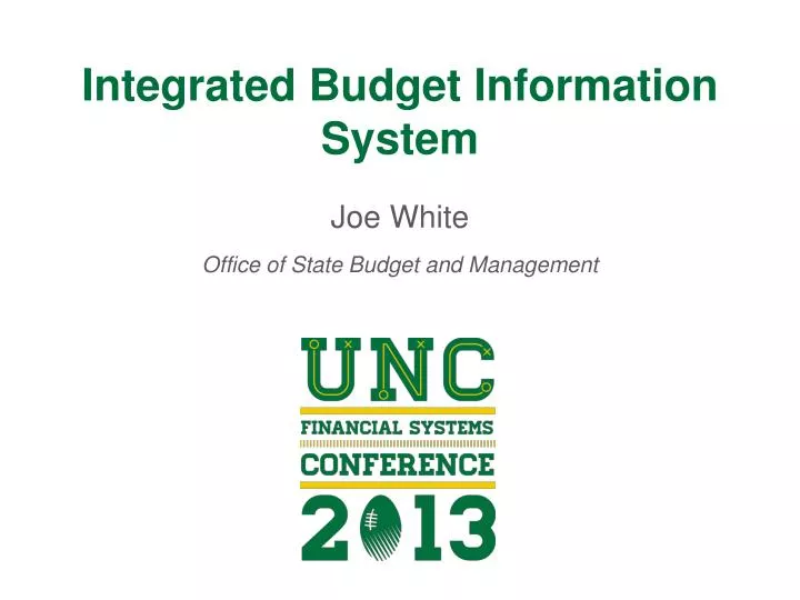 PPT - Integrated Budget Information System PowerPoint Presentation ...