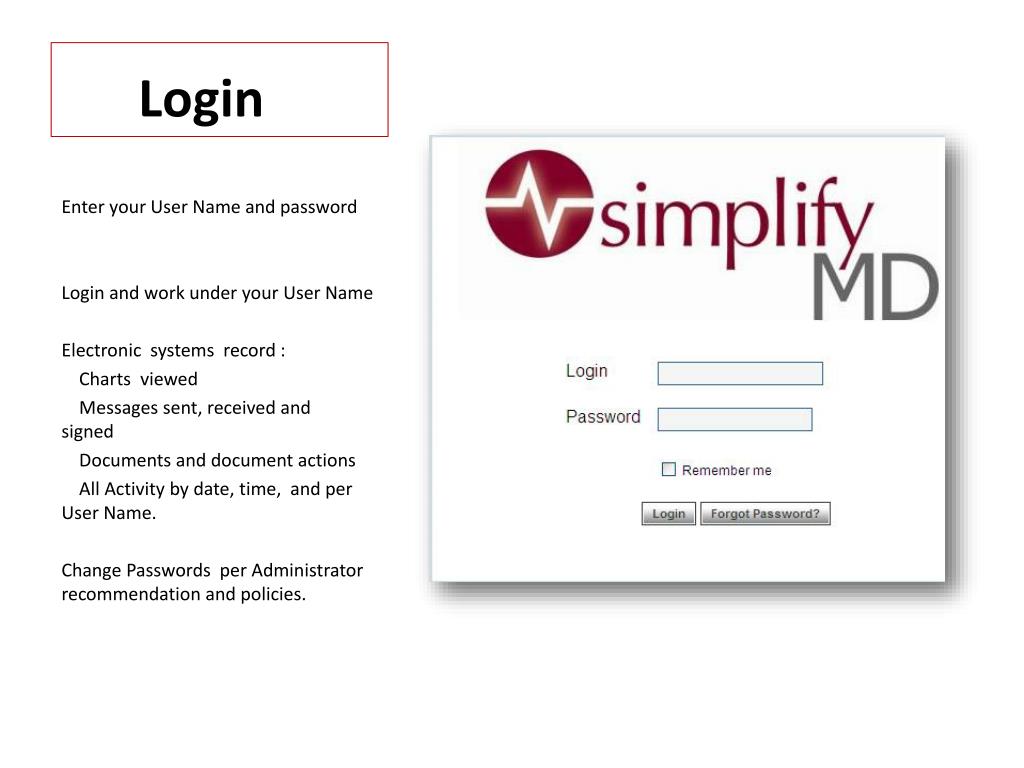 PPT - simplifyMD Electronic Charting System PowerPoint Presentation ...