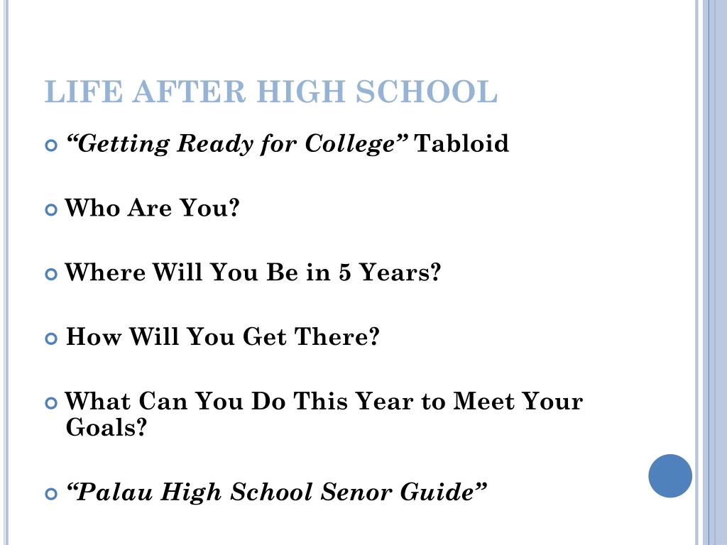 PPT - Palau high school senior guide College and Career Planning ...