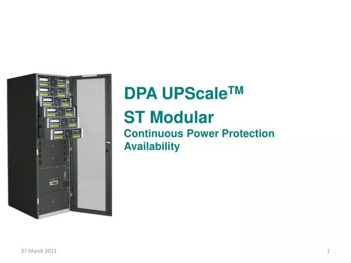PPT - DPA UPScale TM ST Modular Continuous Power Protection ...