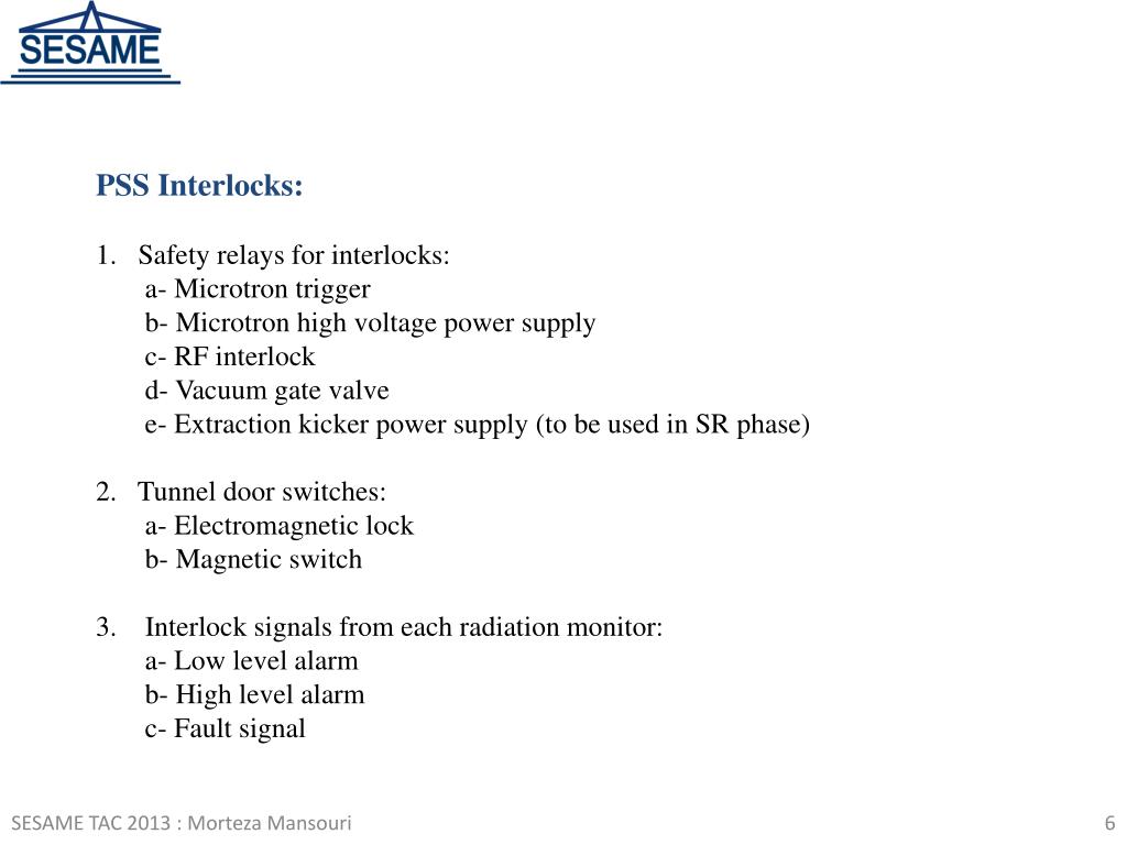 PPT - SESAME Radiation Safety and PSS PowerPoint Presentation, free ...