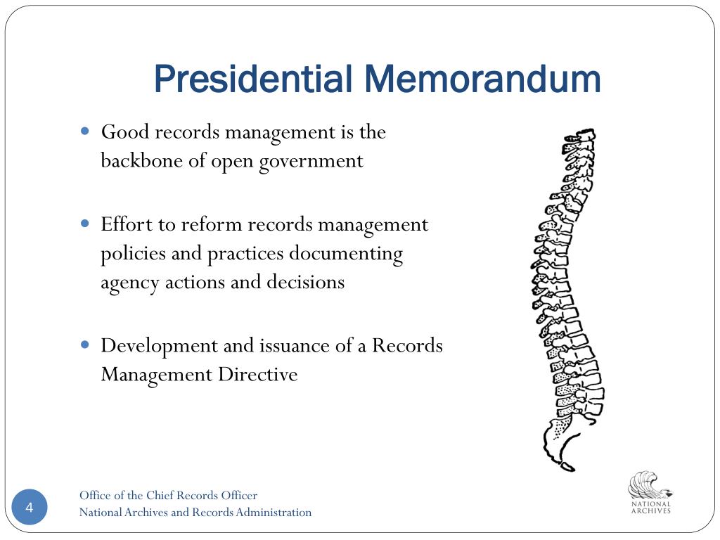 PPT - Presidential Memorandum on M anaging Government Records ...
