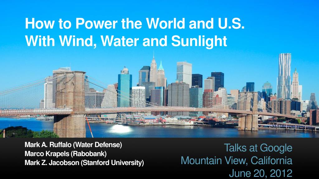 PPT - Mark A. Ruffalo (Water Defense) Marco Krapels ( Rabobank ) Mark Z ...