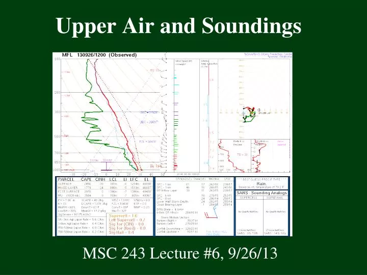 PPT - Upper Air and Soundings PowerPoint Presentation, free download ...