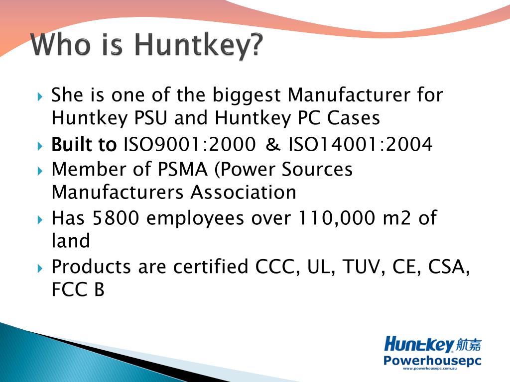 PPT - Huntkey PC Cases and PSU By Mr Anthony Lau Mobile 0433 187 316 ...