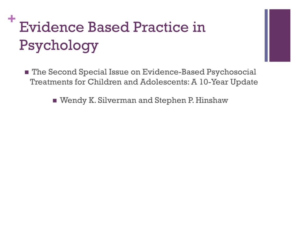 PPT - Evidence Based Psychosocial Treatments for Children and ...